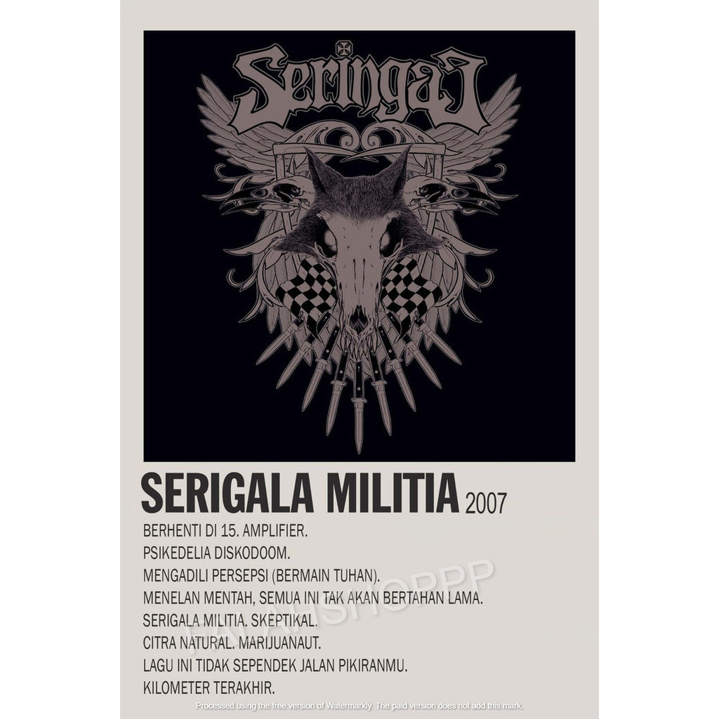 Jual Poster Album Serigala Militia- Seringai | Shopee Indonesia