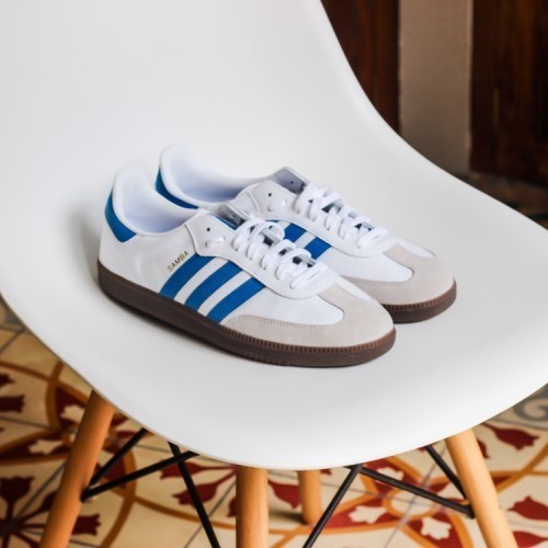 Jual rp 1 rupiah sepatu putih Sneakers Casual ads samba og putih biru ...