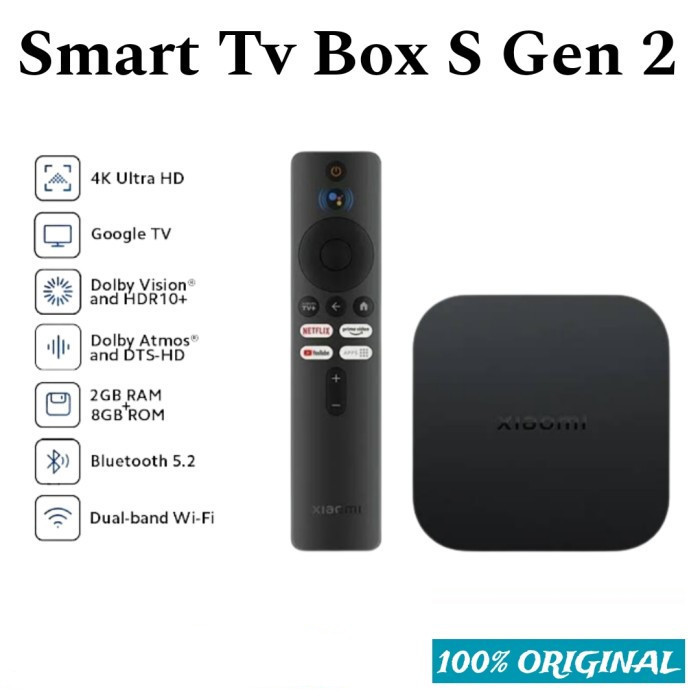Jual mi TV BOX 2nd gen MIBOX S 4k Ultra HD Android TV | Shopee Indonesia