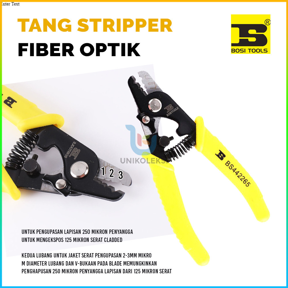 Jual Stripper Fiber Optic 3 lubang merk Bossy Tool Original Stripper Fiber | Shopee Indonesia