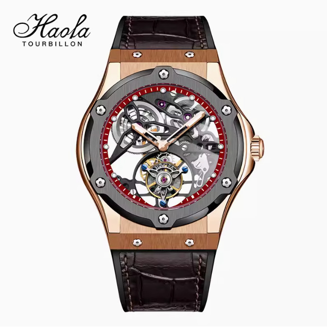 Jual ORIGINAL HAOFA 1916 DOUBLE BARREL TOURBILLON WATCH JAM TANGAN PRIA ...