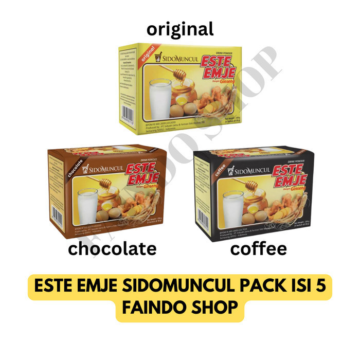 Jual STMJ Este Emje Sidomuncul Original, Coklat, Kopi Pack Isi 5 Sachet ...