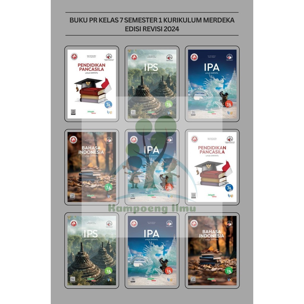 Jual Buku Pr/Lks Kurmer SMP Kelas 7 Semester 1 EDISI REVISI 2024 Kurikulum Merdeka Intan ...