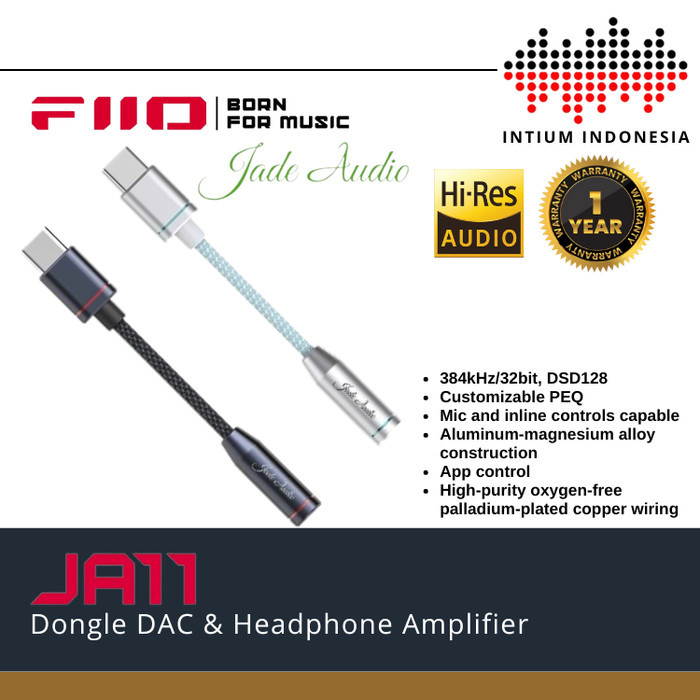 Jual FiiO Jade Audio JA11 / JA-11 / JA 11 USB Type C to 3.5mm Earphone/Headphone DAC and ...