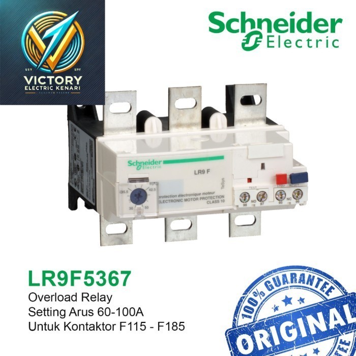 Jual SCHNEIDER LC1F THERMAL OVERLOAD RELAY LR9F5367 60-100A LC1 F115, F150, F185 relay beban ...