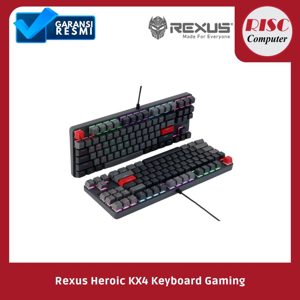 Jual Rexus Heroic KX4 Wired Keyboard Gaming with Removable Switch ...