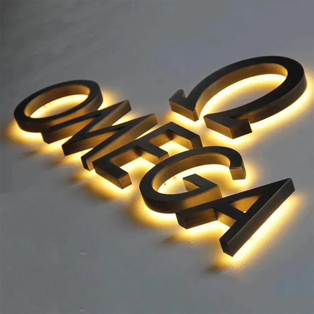 Jual 3D Led Store Logo Backlit Sign Outdoor 3D Channel Logo Signage ...