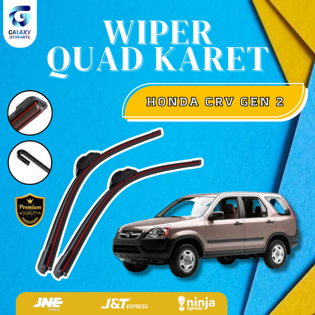 Jual Wiper Quad Blade Mobil Honda CRV 2002-2006 / CR-V Gen 2 Model 4 ...