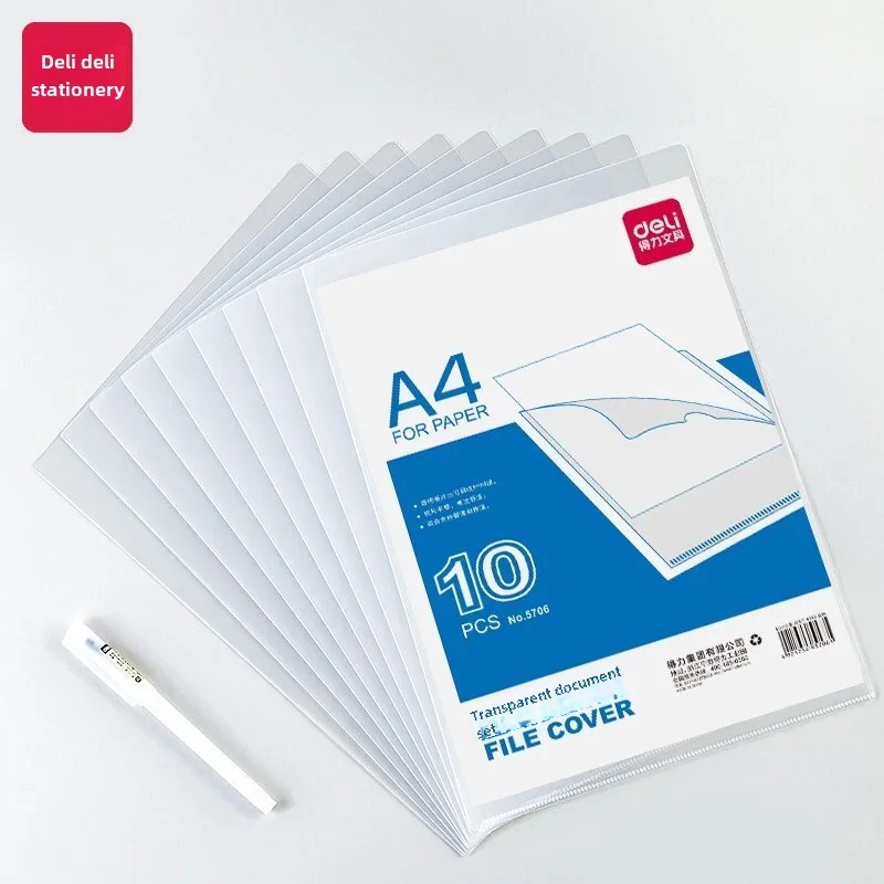 Jual Delight A4 Transparent L-Shaped File Folder With Single And Double ...