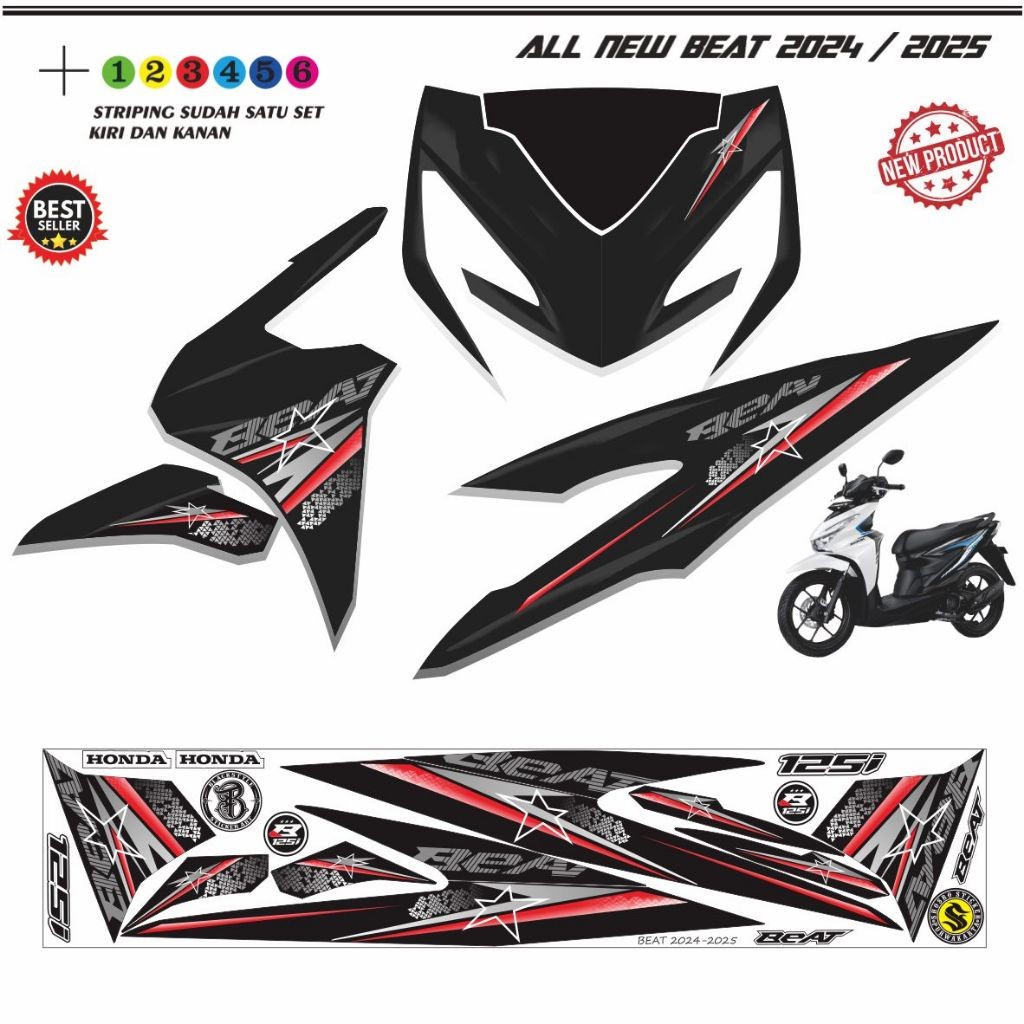 Jual COD / STRIPING KEREN BEAT DELUXE 2024 / STICKER BEAT BARU 2025 ...