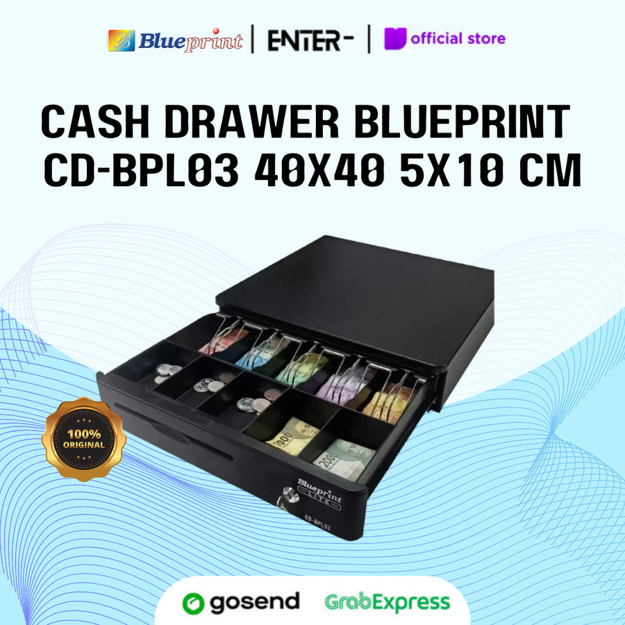 Jual CASH DRAWER / LACI KASIR / LACI UANG BLUEPRINT CD-BPL03 40X40,5X10 ...