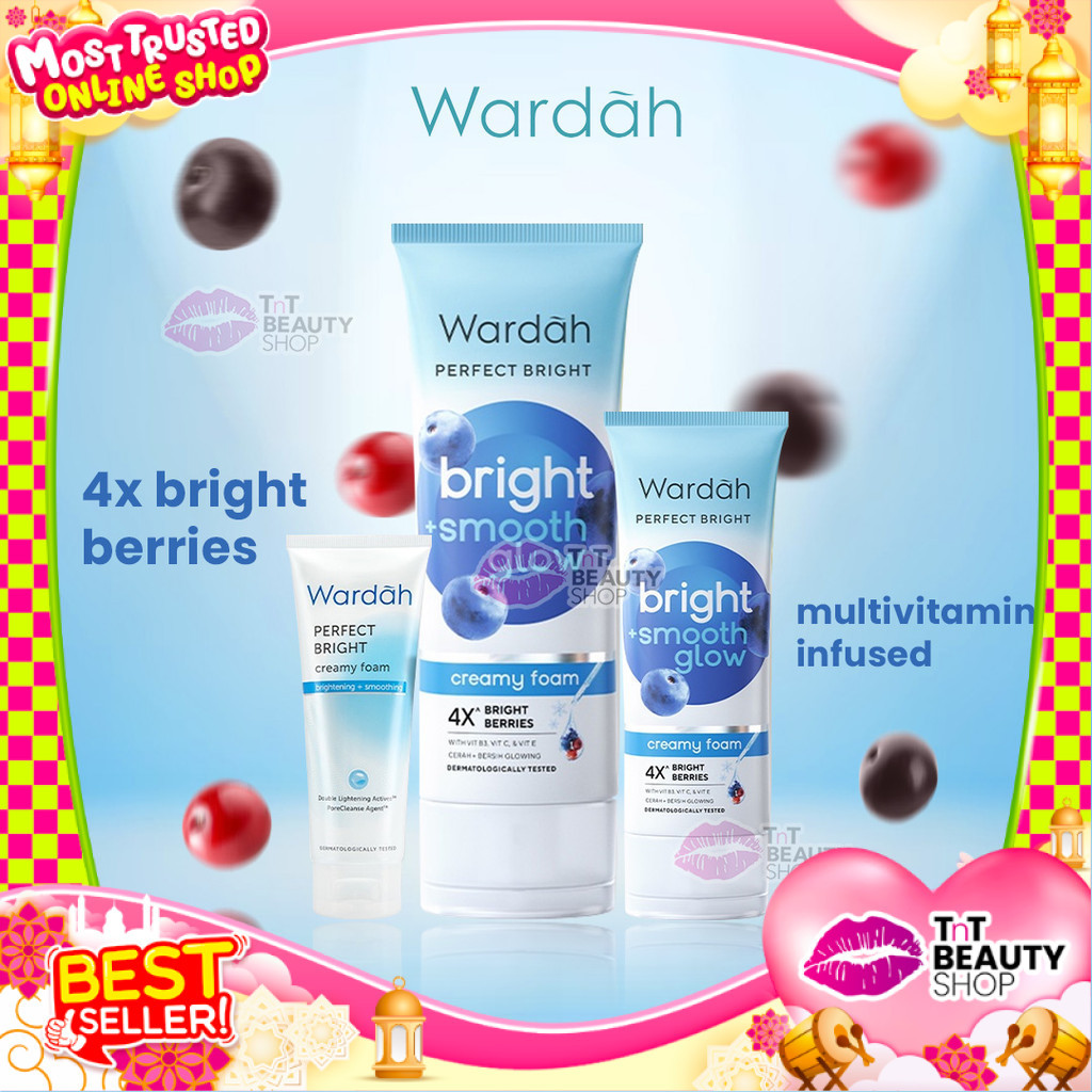 Jual Wardah Perfect Bright Creamy Foam Brightening + Smoothing Glow ...