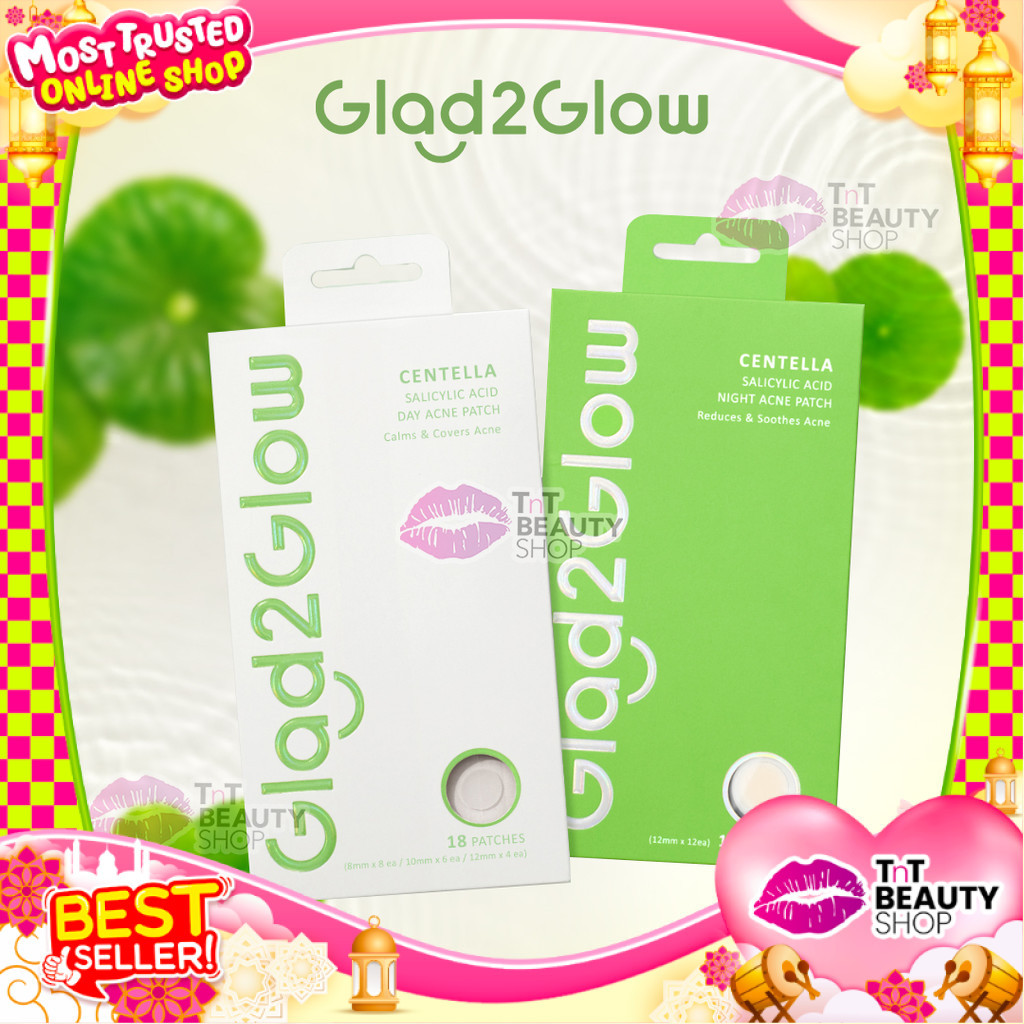 Jual Glad2Glow Centella Salicylic Acid Night Day Acne Patch Pimple ...