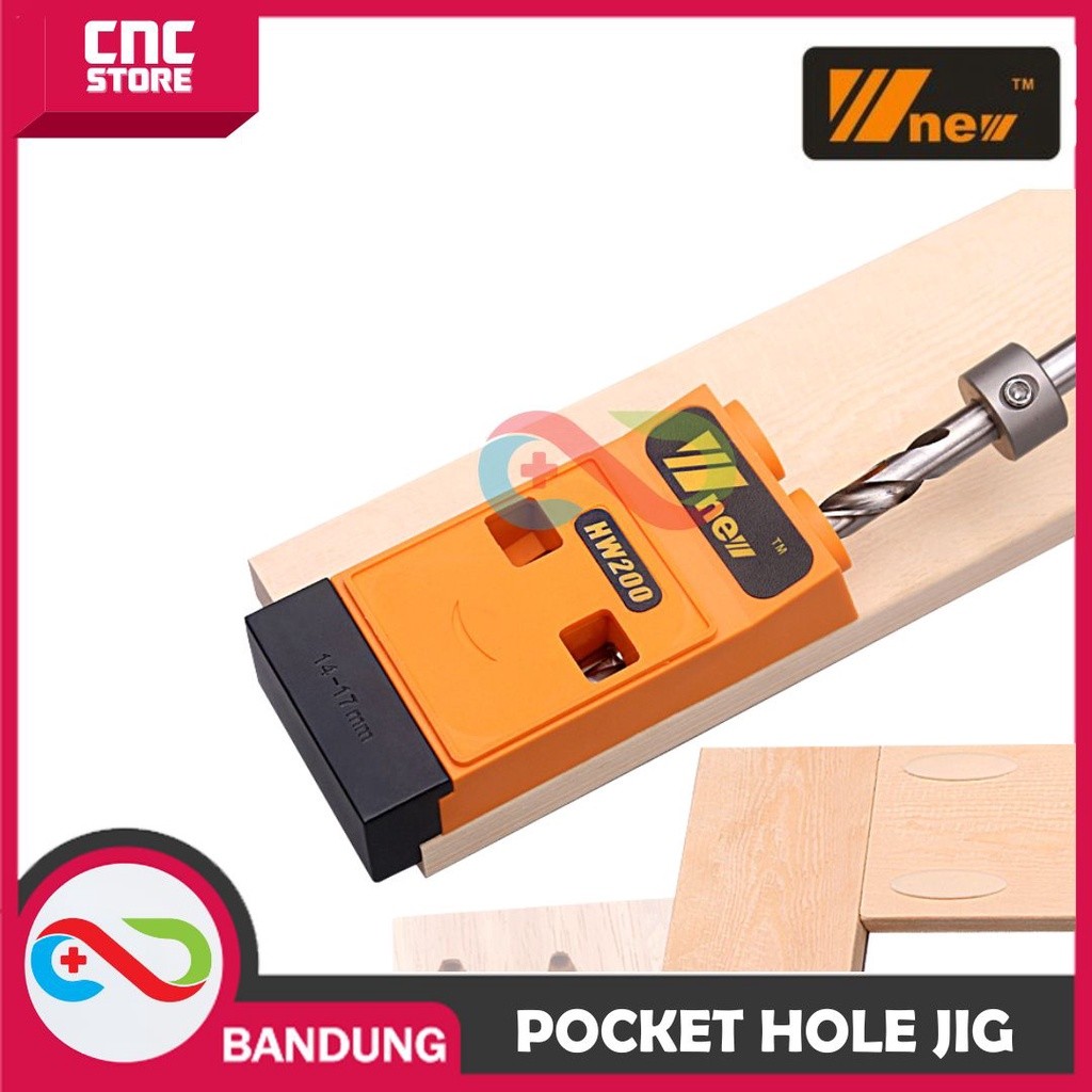 Jual WNEW POCKET HOLE JIG 2 LUBANG PRESISI DUST PORT SET WOODWORKING ...