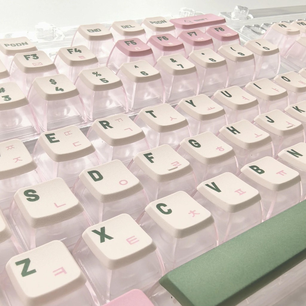 Jual 116Keys Korean Keycap Pink Translucent Pudding Keycap ASA PBT PC ...
