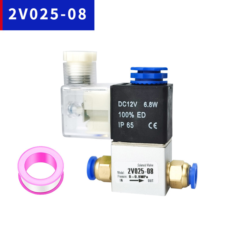 Jual 2V025-08 1/4" 2 Position 2 Port Air Solenoid Valve 220V Valvula Neumatico Valvula ...