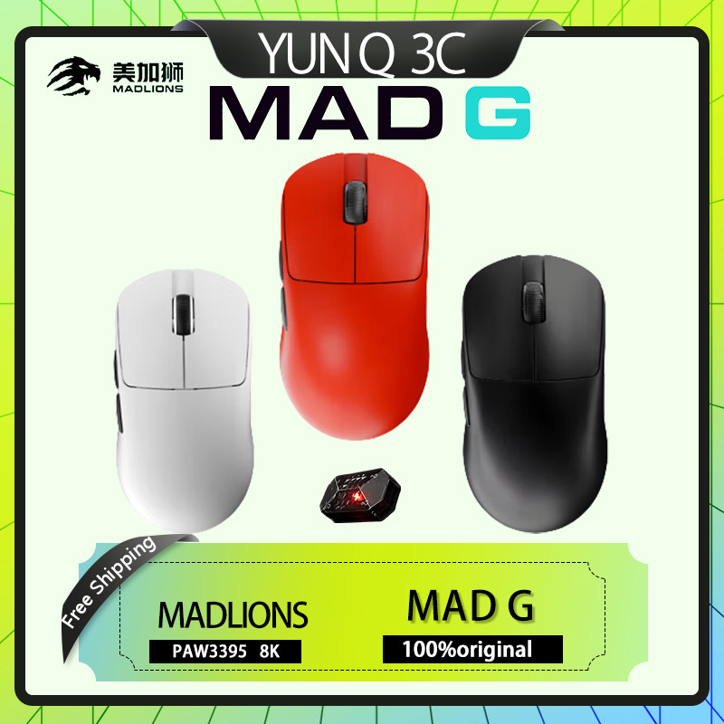 Jual Madlions Mad G Max Wireless Gaming Mouse Dual Mode 8k Paw3395 43g ...