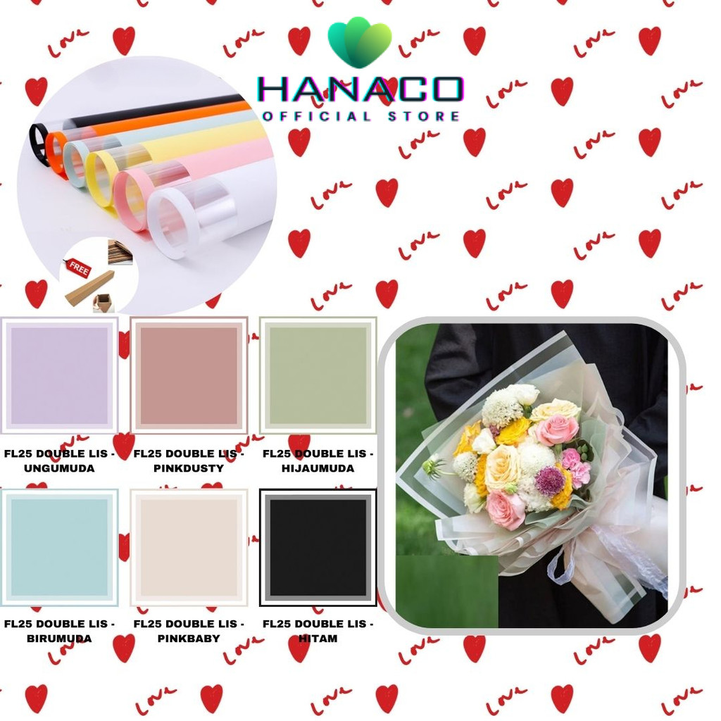 Jual HANACO - (5 LEMBAR) - FL25 DOUBLE LIS Kertas Bunga Paper Buket ...