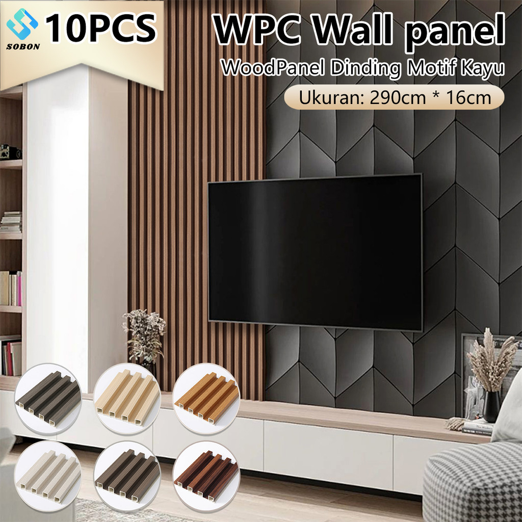 Jual (PREMIUM) 1 BOX 10 PCS WPC Wall Panel/Wallpanel Dinding Motif Kayu ...
