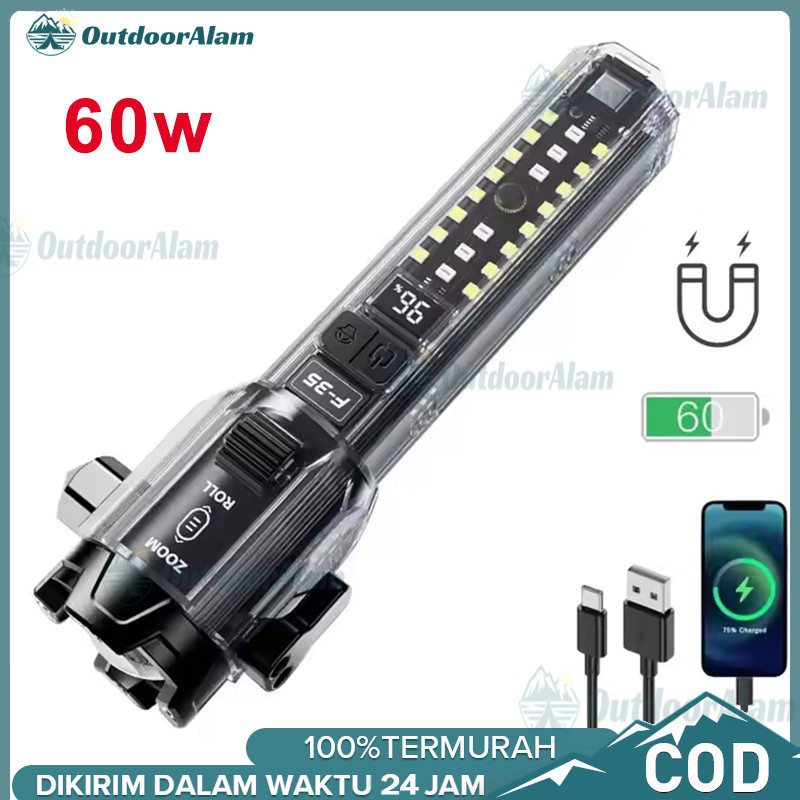 Jual Penjualan terlaris multi-fungsi populer senter isi ulang senter ...