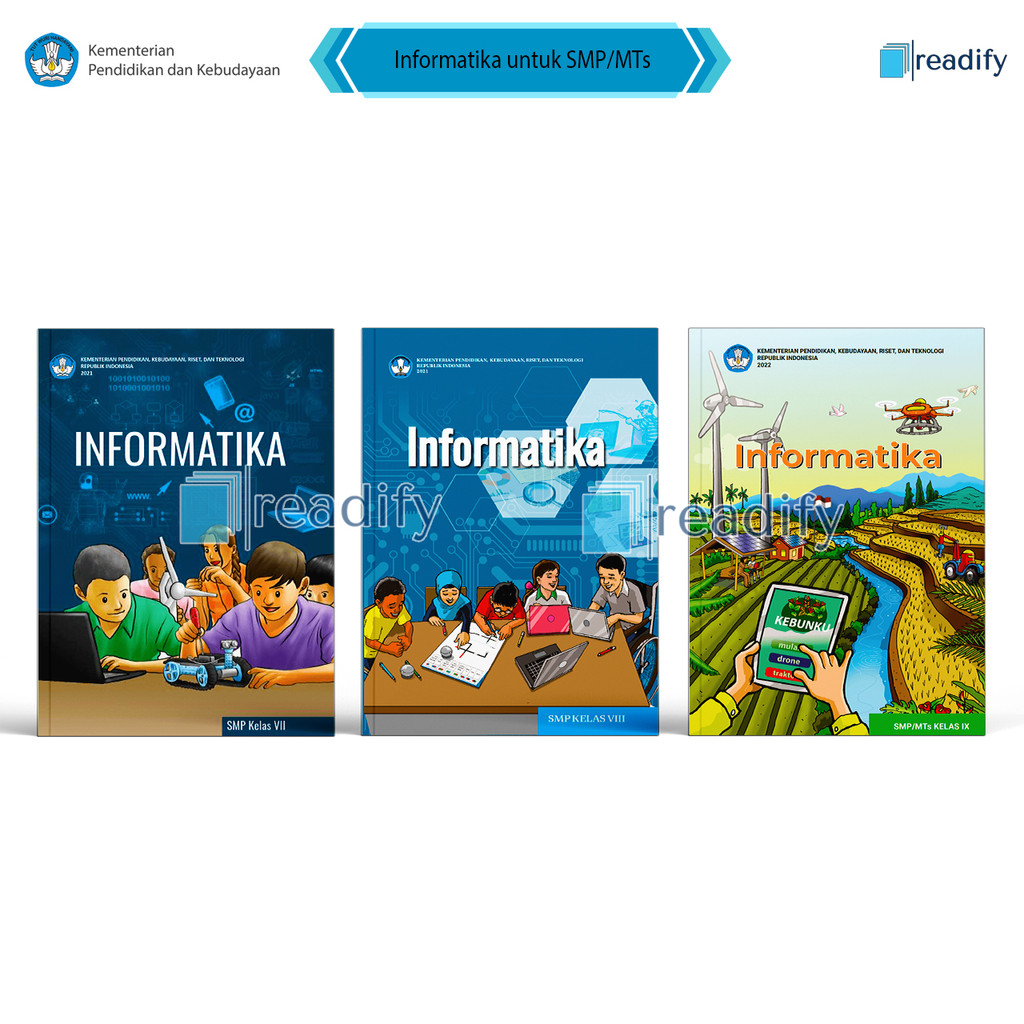 Jual Informatika Kelas 7 8 9 SMP/MTs Kemendikbud Kurikulum Merdeka Revisi Terbaru Lengkap ...