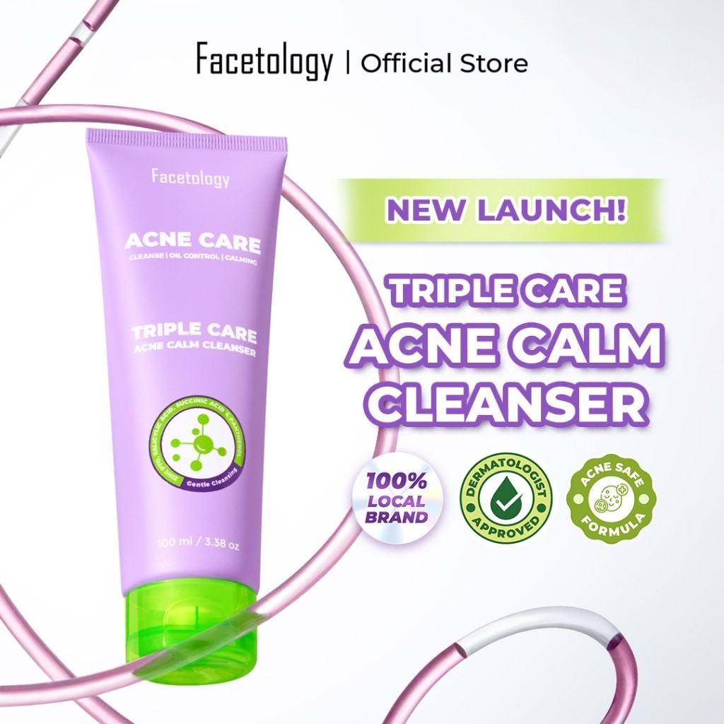 Jual Facetology Triple Care Acne Calm Cleanser -- 100ml | Shopee Indonesia