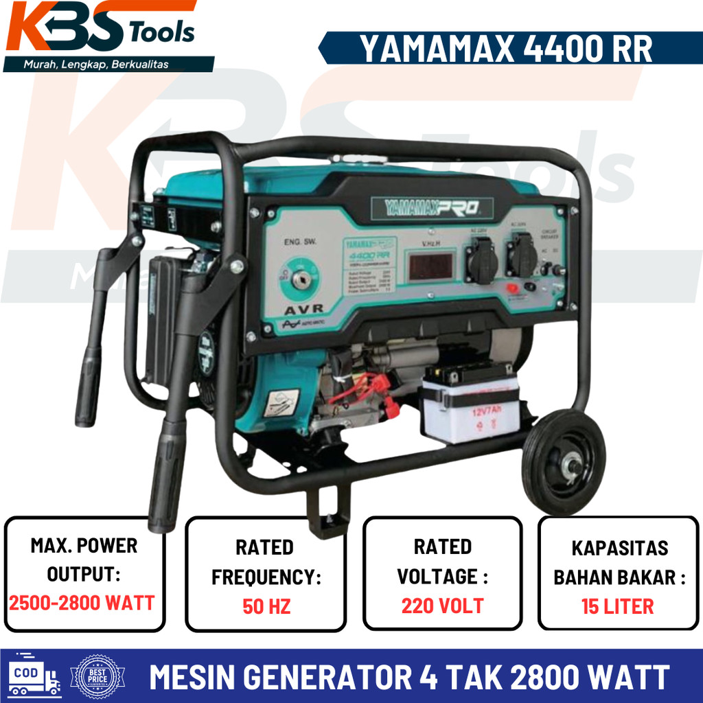 Jual Mesin Generator Yamamax Pro 4400 RR 2800W Genset Bensin 4 Tak 2800 Watt | Shopee Indonesia