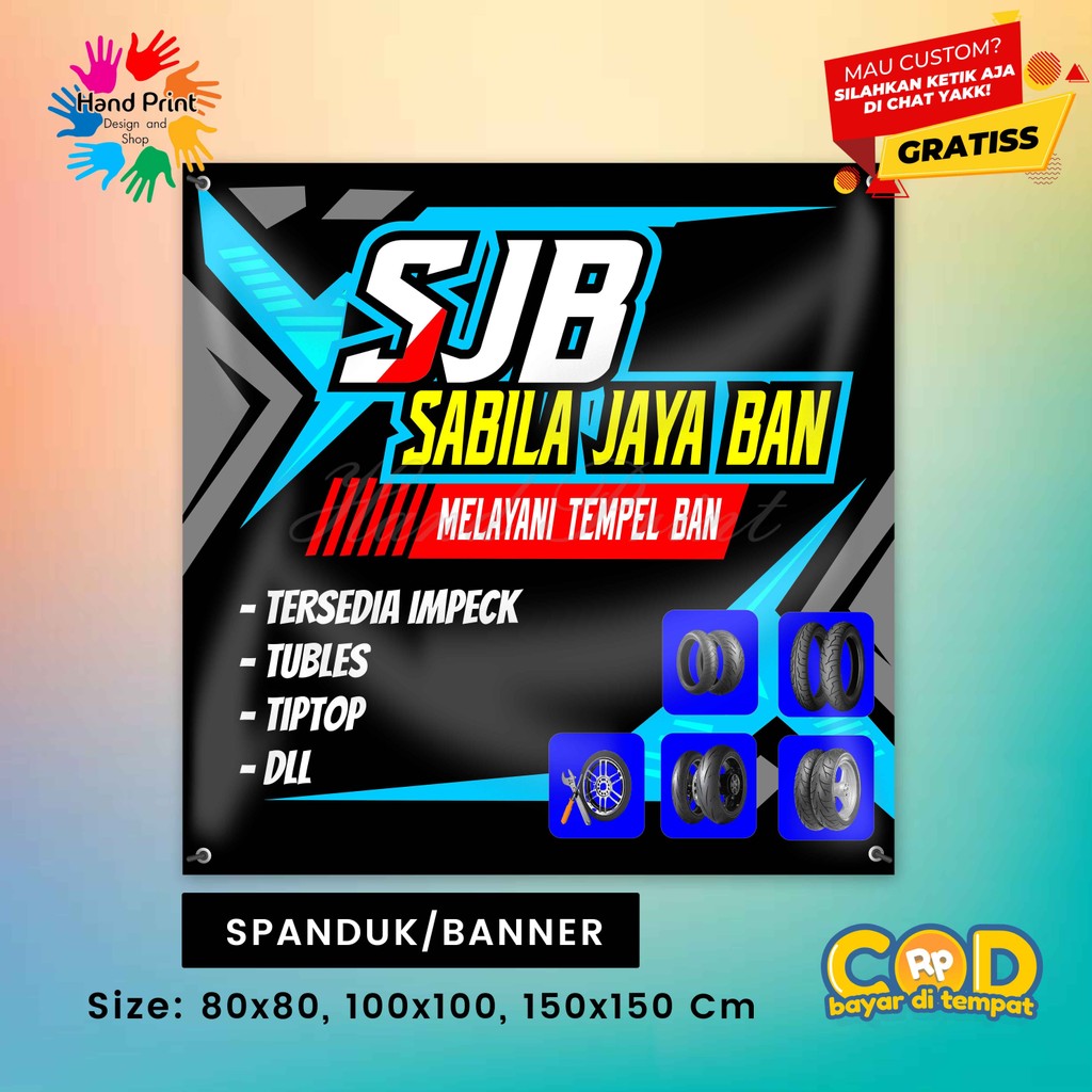 Jual Cetak Spanduk Banner Bengkel Biru MMT Spanduk Custom 150x150 ...