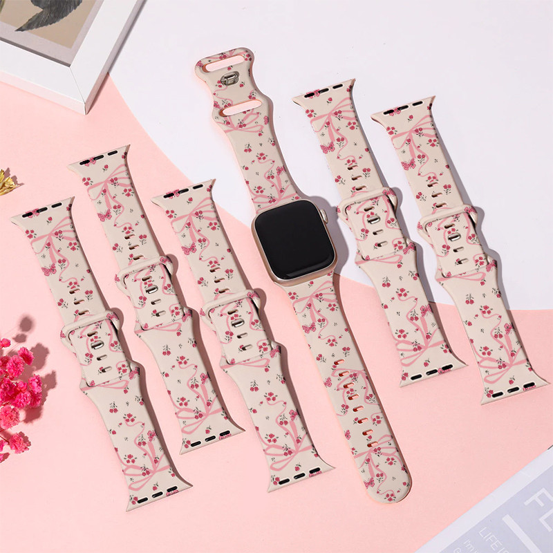 Jual Tali Strap Gelang Soft Silikon Bunga merah muda Untuk Redmi Watch Watch 2 Watch 3 Watch 3 ...