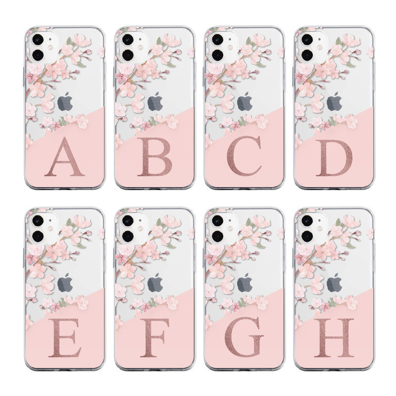Jual Casing Custom Inisial Bunga Sakura Cantik Huruf E F G H For iPhone ...