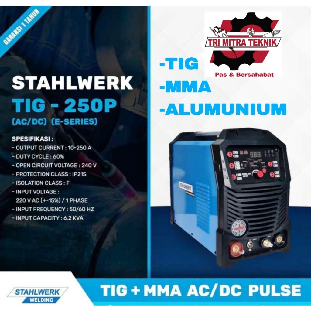Jual STAHLWERK AC/DC TIG PULSE 250P E SERIES MESIN LAS TIG+MMA AC/DC PULSE TIG-MMA-BISA LAS ...