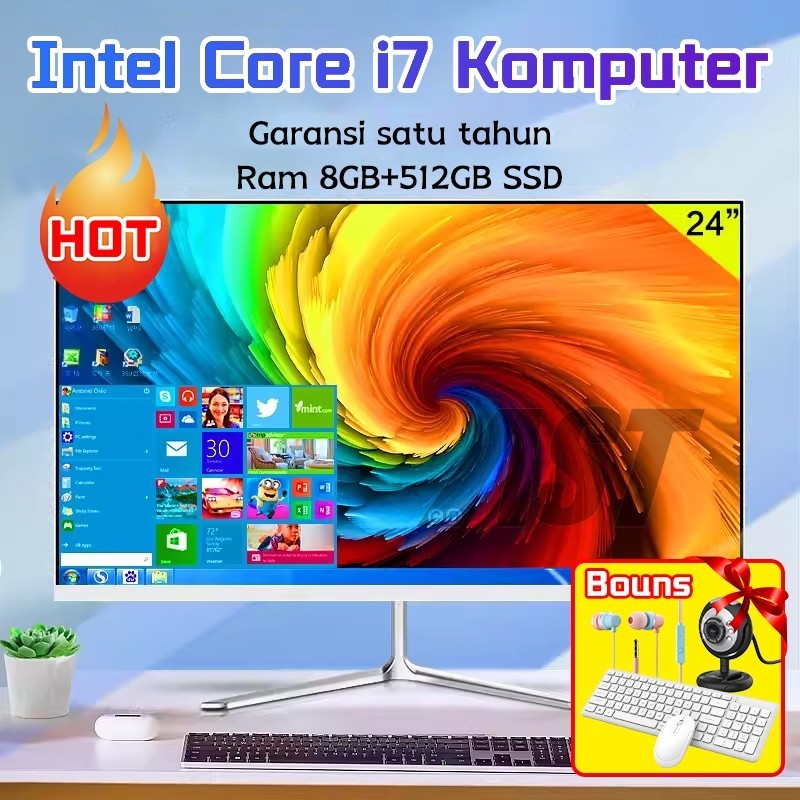 Jual AST Komputer all-in-one PC Intel core i5/i7,pc baru,22''/24'',Ram ...