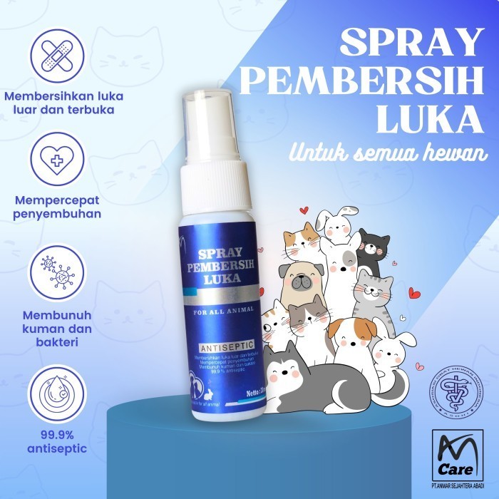Jual AmCare Spray Pembersih Luka 30ml FOR ALL ANIMAL / Untuk Kulit Luka ...