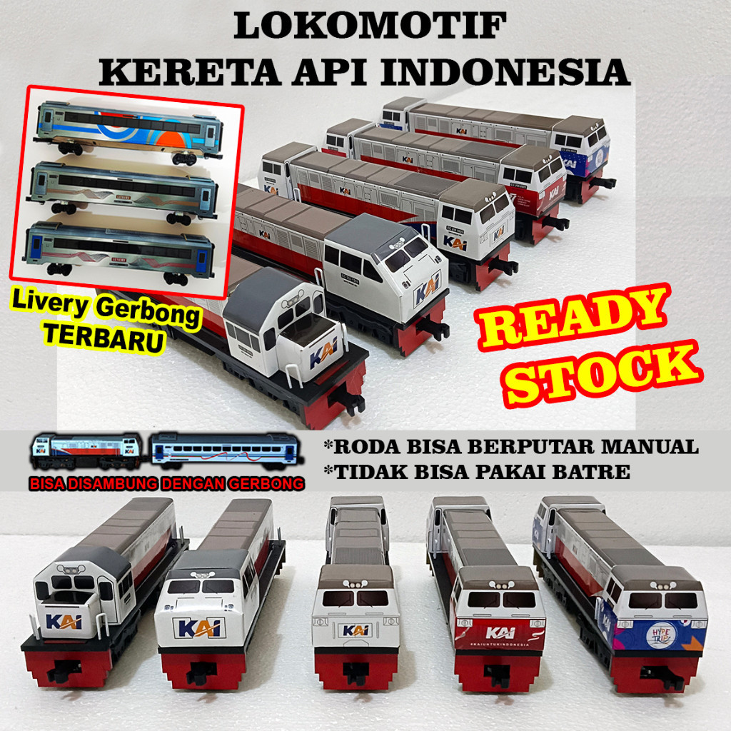 Jual Kereta Api Indonesia Lokomotif Gerbong ( handmade ) | Shopee Indonesia