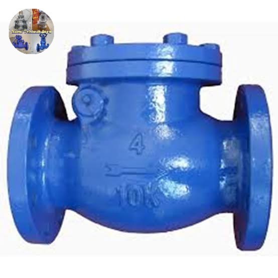 Jual swing check valve 4" jis 10k flange DN 100 cast iron YONE | Shopee ...