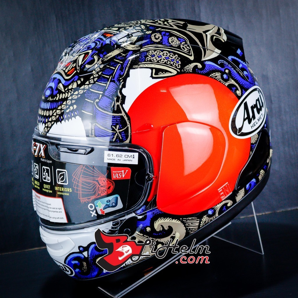Jual ARAI HELM RX-7X SAMURAI | BLUE BLACK | ARAI RX7X FULL FACE ...