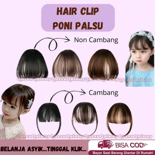 Jual QUINNYS Rambut Poni Palsu / Poni Palsu / Rambut Palsu Anak / Poni ...
