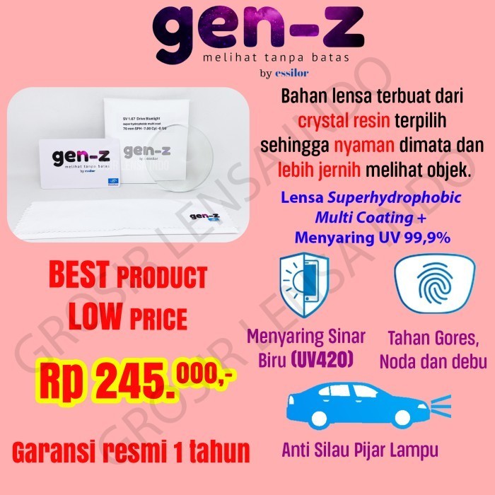 Jual Lensa Kacamata SV Gen-z Drive Bluelight UV420 by Essilor | Shopee ...