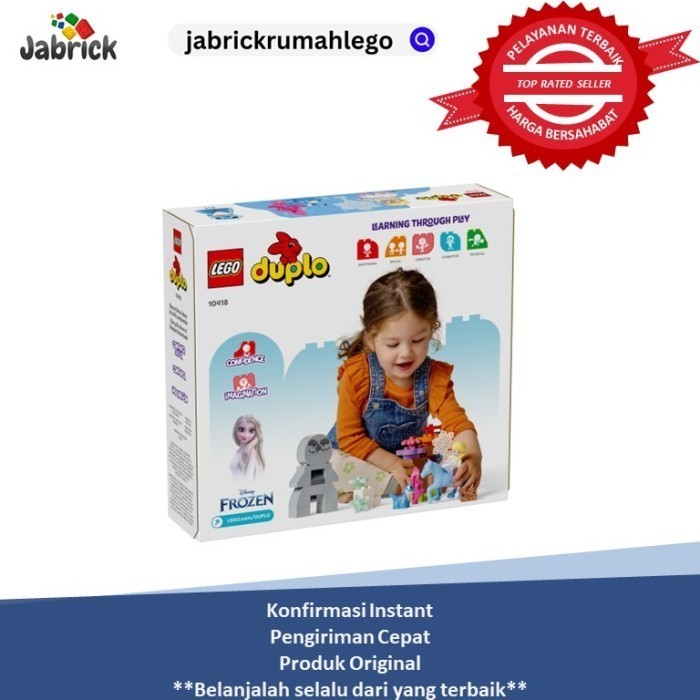 Jual LEGO 10418 Duplo Frozen II Elsa & Bruni in the Enchanted Forest ...