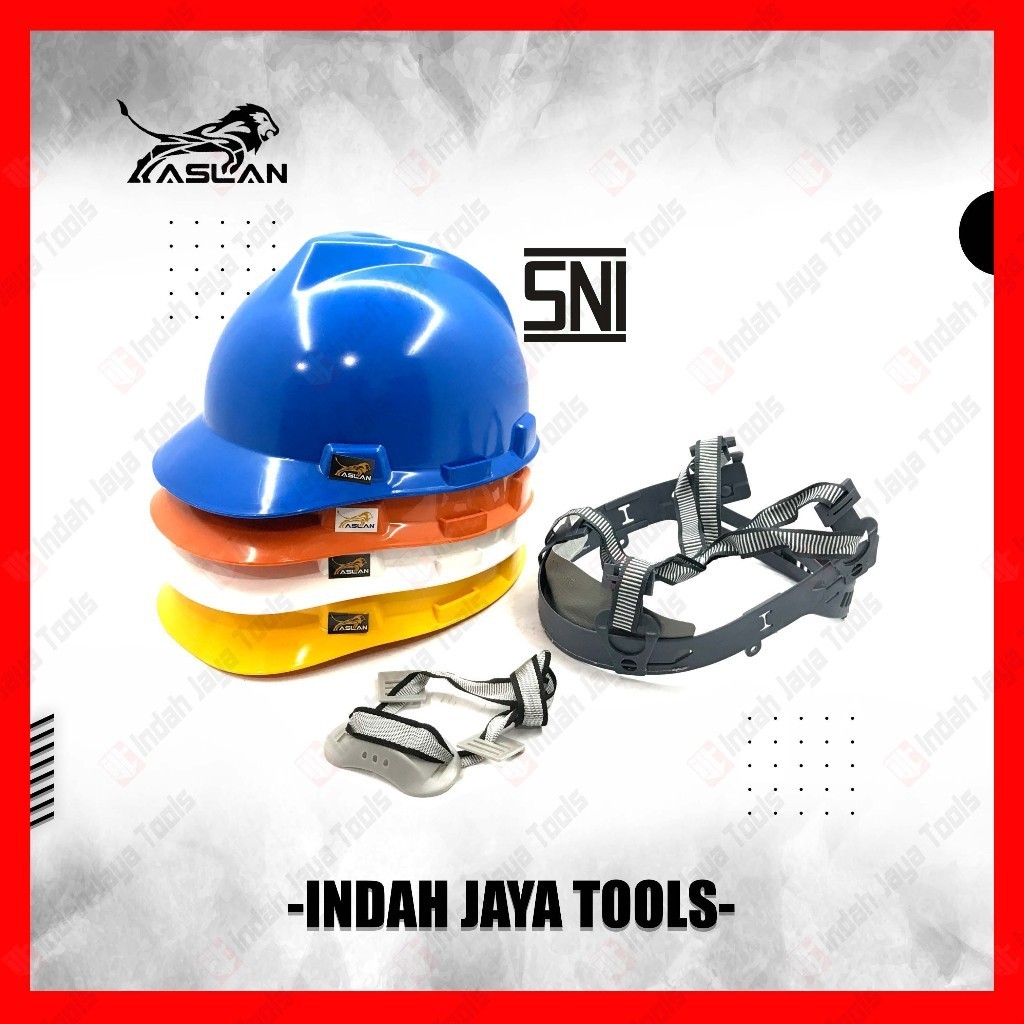 Jual PROMO ASLAN Helm Proyek SNI Model Kancing Topi Safety Helmet ...