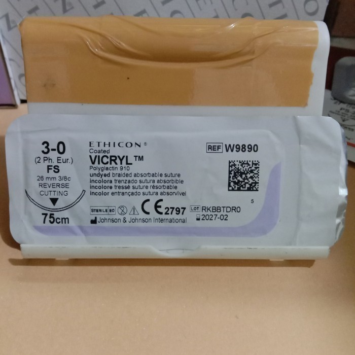 Jual VICRYL 3-0 reverse cutting W9890 BENANG OPERASI | Shopee Indonesia