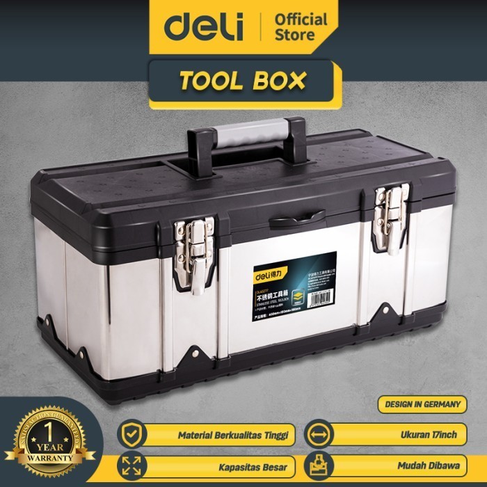 Jual Deli Kotak Perkakas / Toolbox / Stainless Steel Tool Box 20 Inch ...
