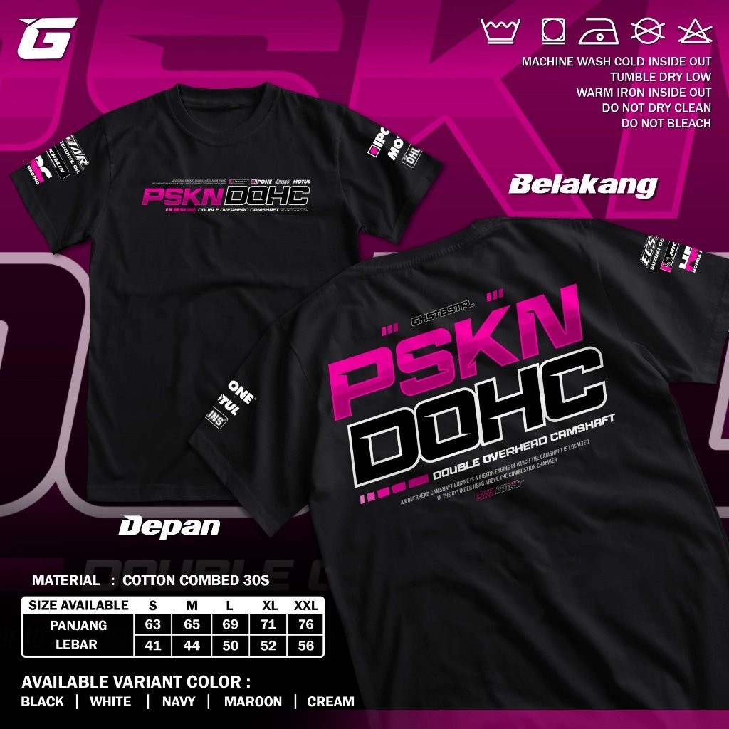 Jual Kaos Racing PSKN DOHC Double Overhead Camshaft Baju Pasukan DOHC ...