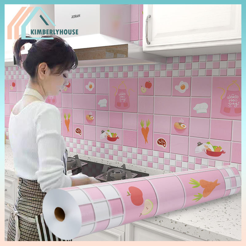 Jual Wallpaper Sticker Dapur 60cm X 3meter Meja Dinding Lemari Anti ...