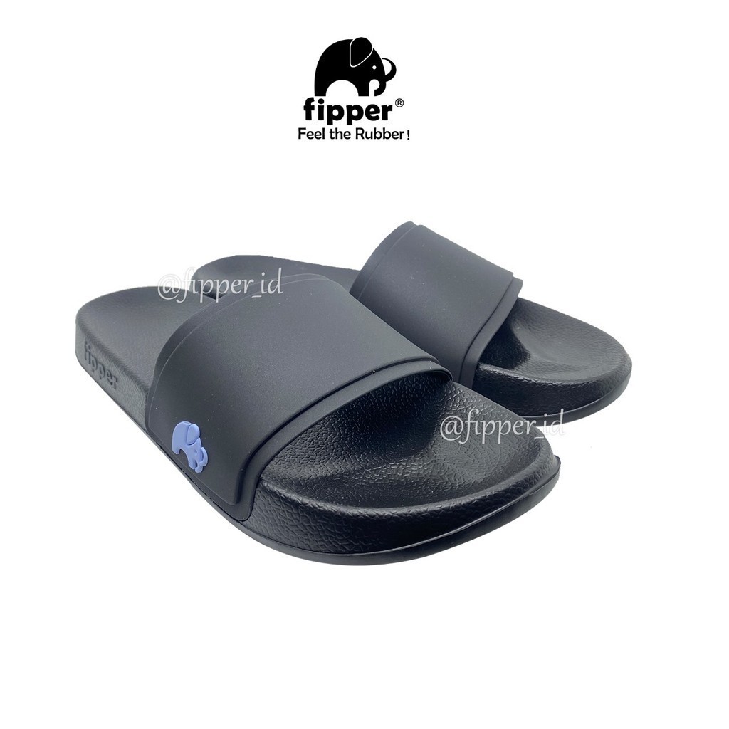 Jual Sandal Fipper Slip On Original for Man/Woman - Black/Black/Blue ...