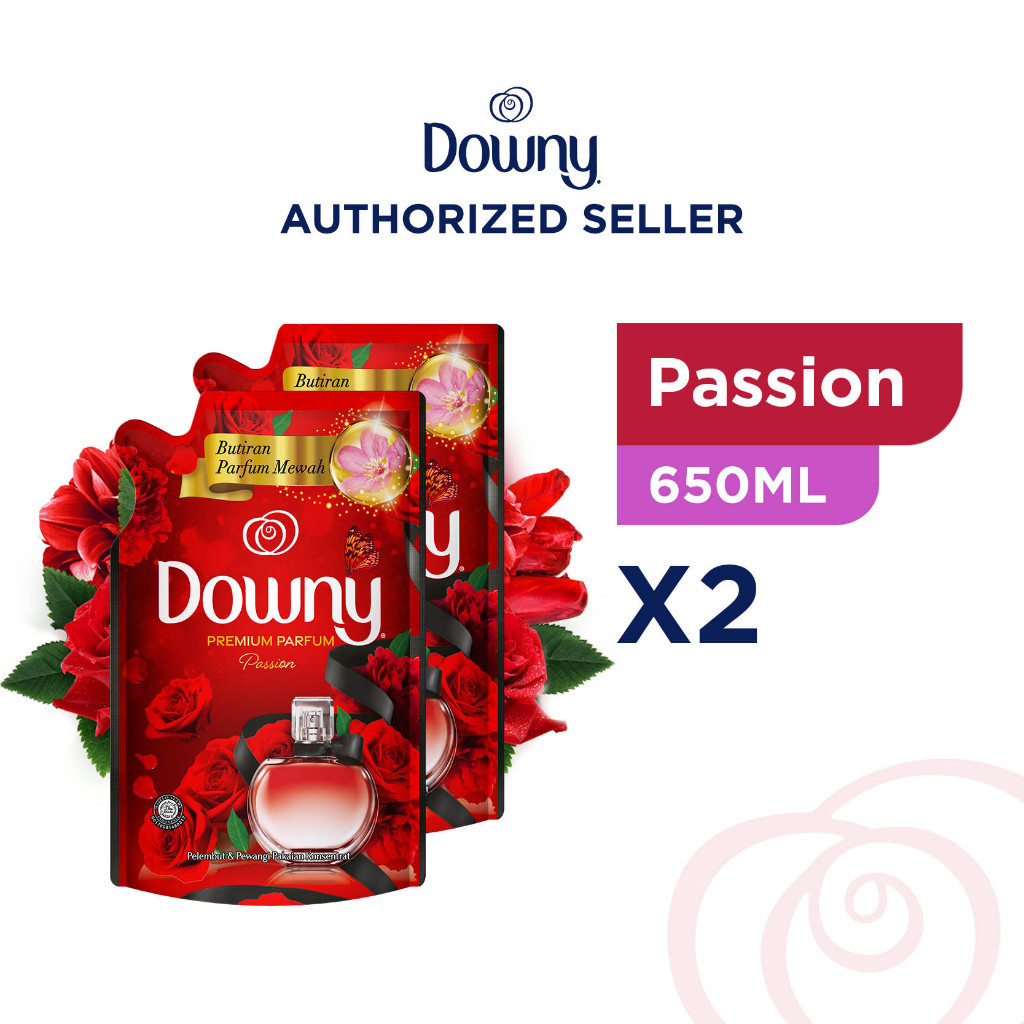 Jual Downy Pelembut dan Pewangi Pakaian Konsentrat Premium Parfum Passion 650ml x 2 pcs | Shopee ...