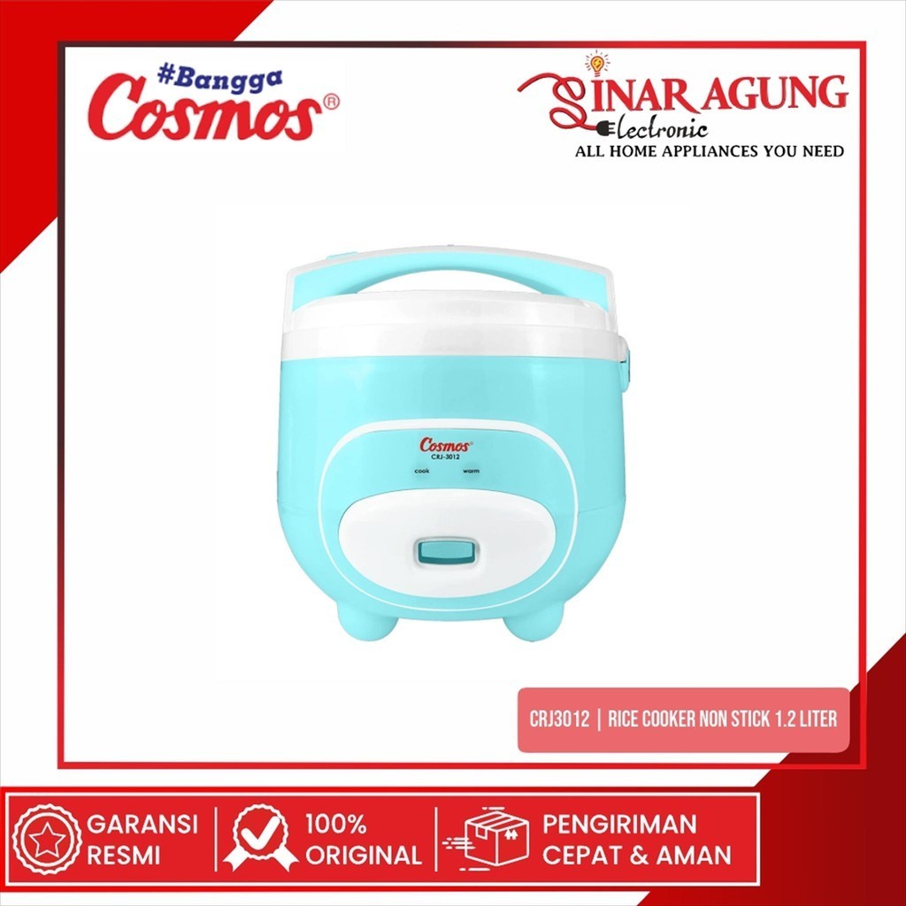 Jual COSMOS CRJ3012B / CRJ-3012 B RICE COOKER 1.2 LITER - GARANSI RESMI ...