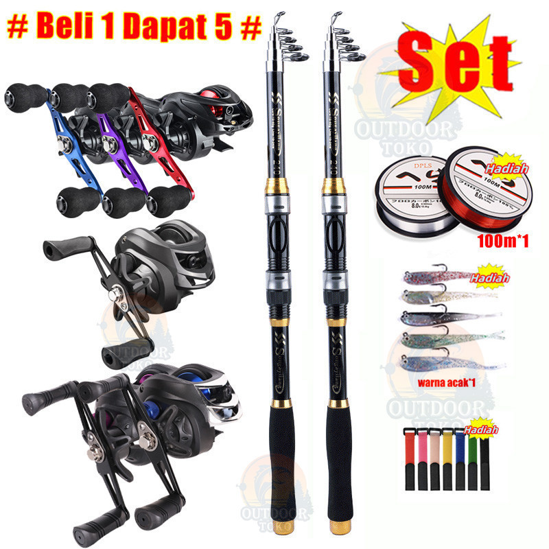 Jual 【# Beli 1 Dapat 5 #】Pancing Set Lengkap Murah Pancing 1 Set Lengkap Kuat COD Set Alat ...