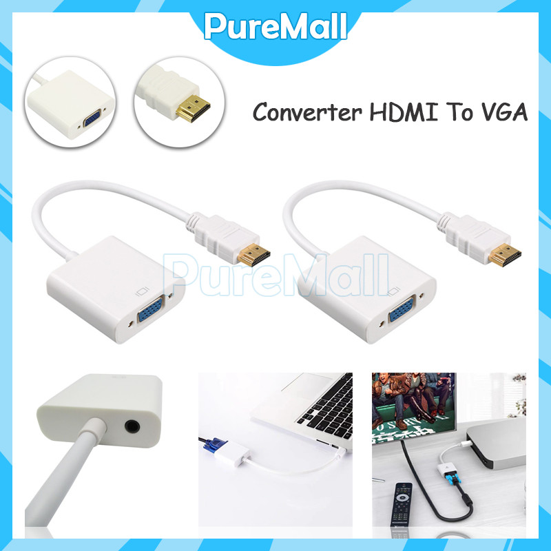 Jual Konektor Hdmi To Vga / Vga To Hdmi / Adapter | Shopee Indonesia