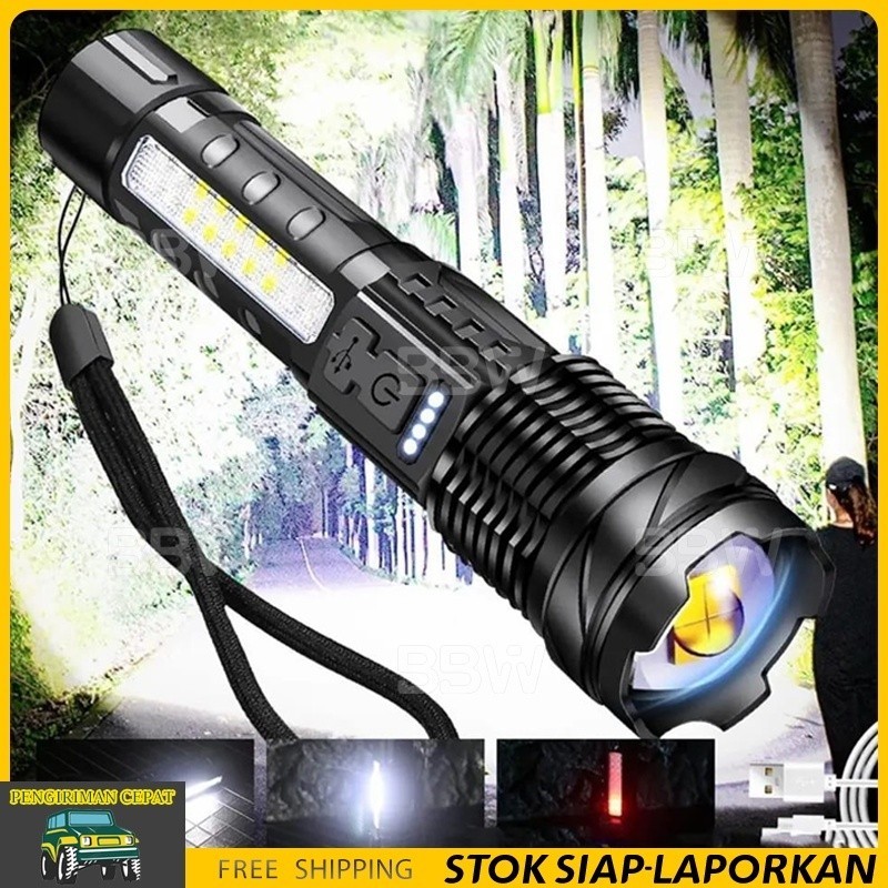 Jual SENTER SWAT POLICE TERBAIK / SENTER LED RECHARGEABLE / SENTER CAS USB SENTER LED SWAT A76 ...